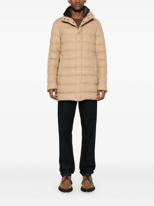 Herno High-neck Zip-up Quilted Coat
