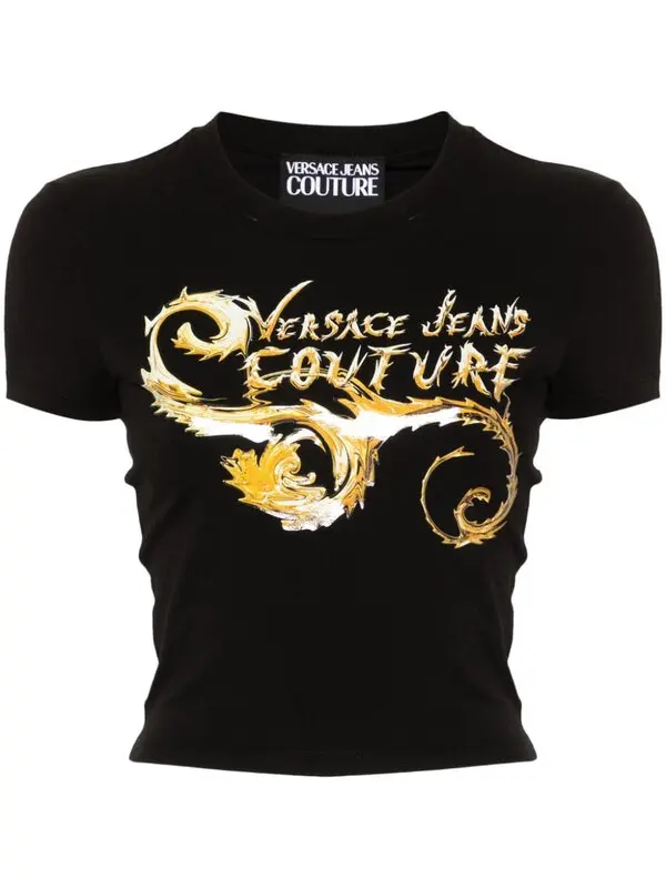 Versace Chromo Cropped T-shirt