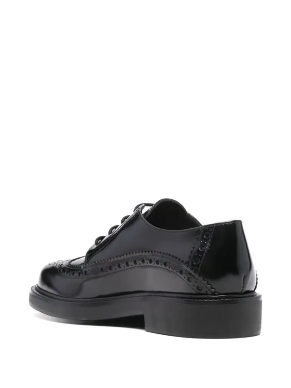 TOD'S Logo-tag Leather Brogues - Black