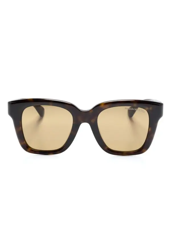 Alexander McQueen Square-frame Sunglasses - Brown