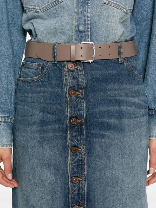 Victoria Beckham Mid-rise Denim Midi Skirt
