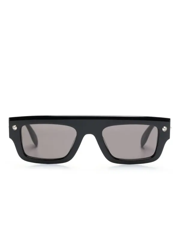 Alexander McQueen Logo-engraved Sunglasses - Black