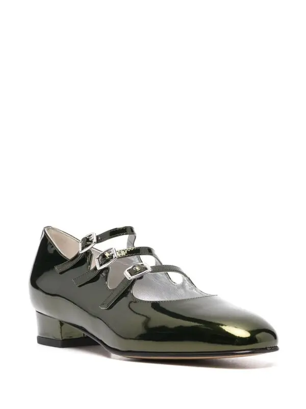 CAREL Ariana Leather Mary Jane Shoes - Green
