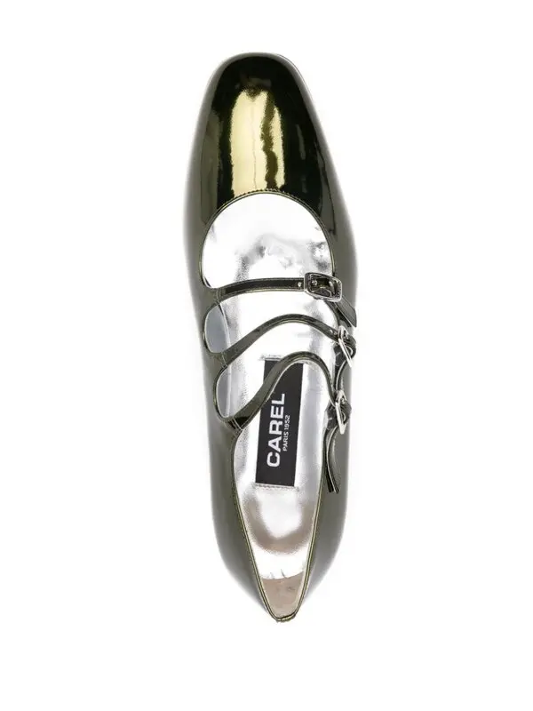 CAREL Ariana Leather Mary Jane Shoes - Green