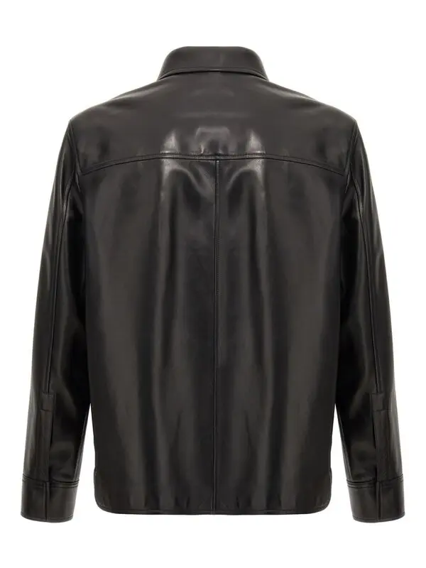 Loewe Long-sleeve Leather Overshirt