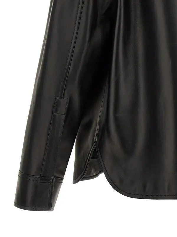 Loewe Long-sleeve Leather Overshirt