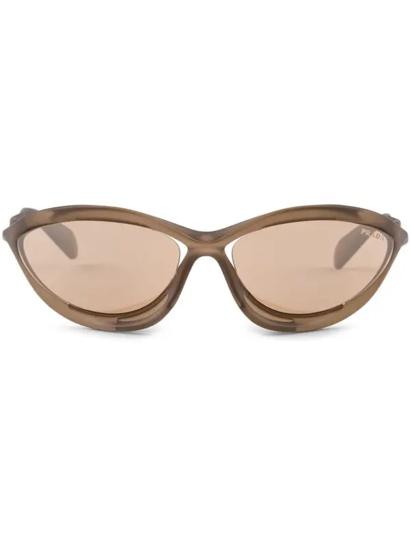 Prada Runway Shield Sunglasses - Brown