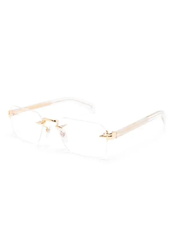DB EYEWEAR BY DAVID BECKHAM Rimless Rectangle Glasses