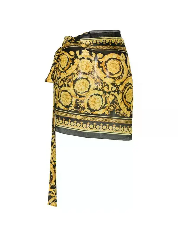 Versace Printed Cover-up Skirt - Black