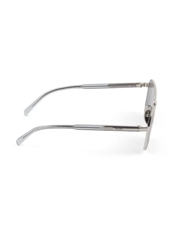 Prada Double-bridge Pilot Sunglasses - Silver