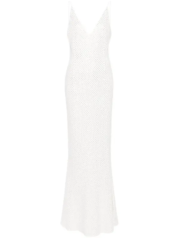 Alessandra Rich Crystal Embellished Sleeveless Dress