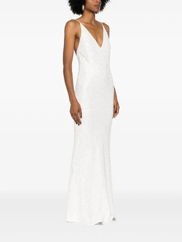 Alessandra Rich Crystal Embellished Sleeveless Dress