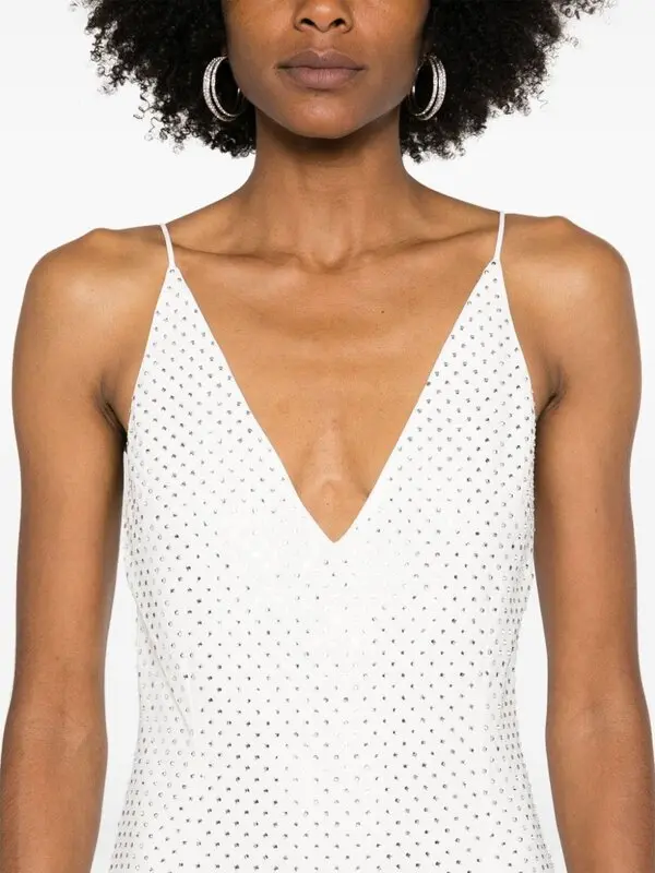 Alessandra Rich Crystal Embellished Sleeveless Dress