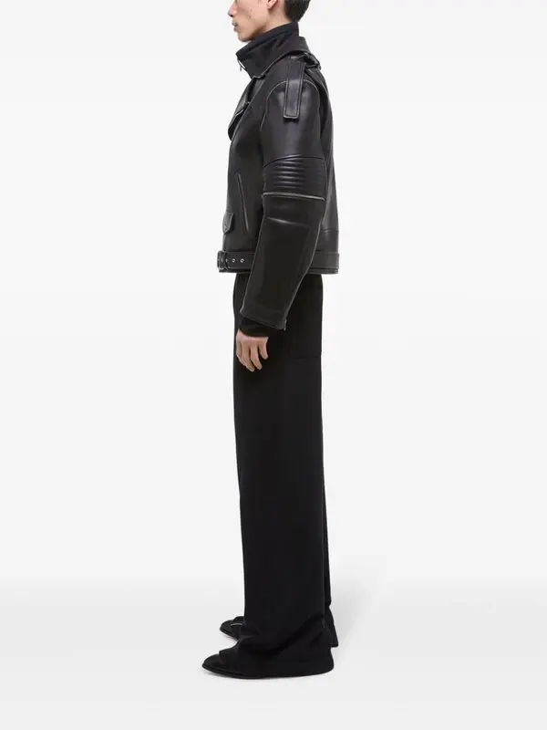 Helmut Lang Belted Leather Biker Jacket
