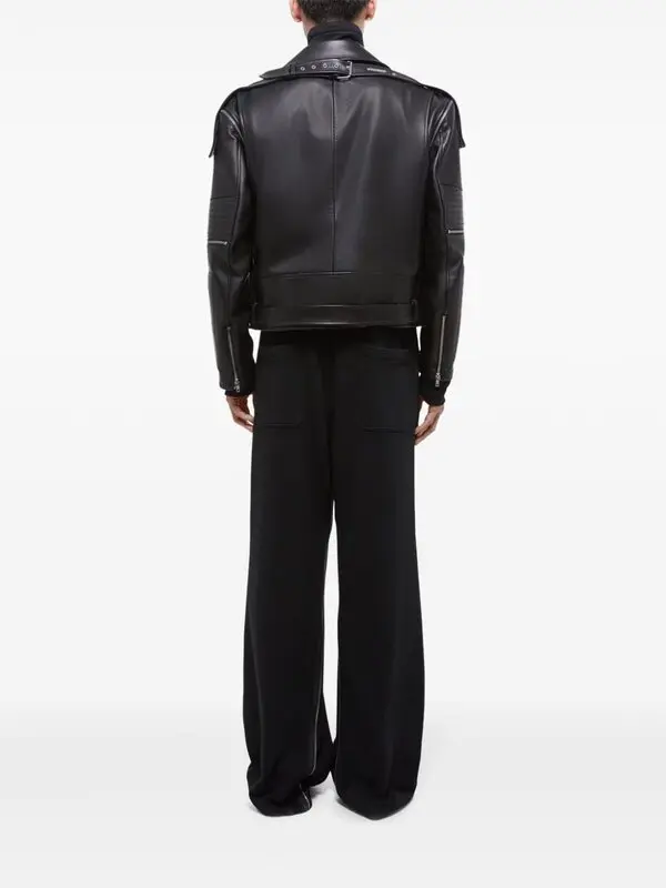 Helmut Lang Belted Leather Biker Jacket