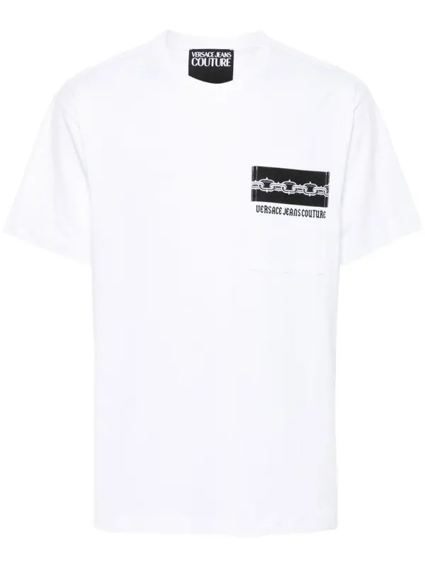 Versace Logo-print Cotton T-shirt - White