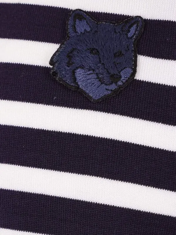 Maison Kitsuné Logo-patch Striped Jumper