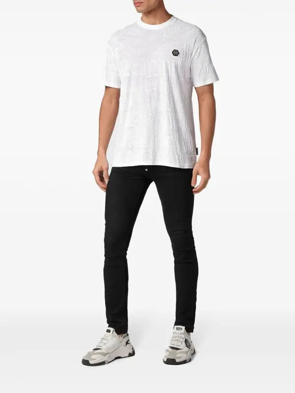 Philipp Plein Logo-appliqué Cotton T-shirt - White