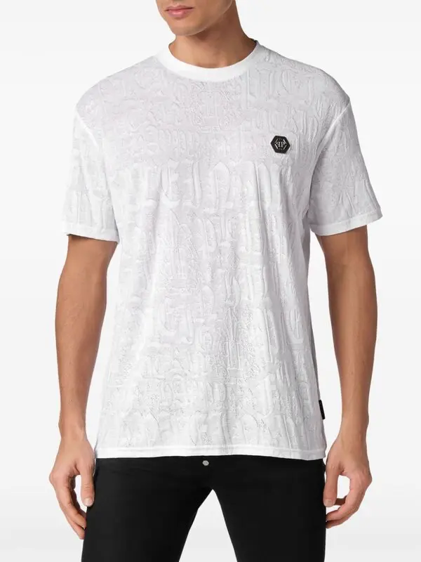 Philipp Plein Logo-appliqué Cotton T-shirt - White