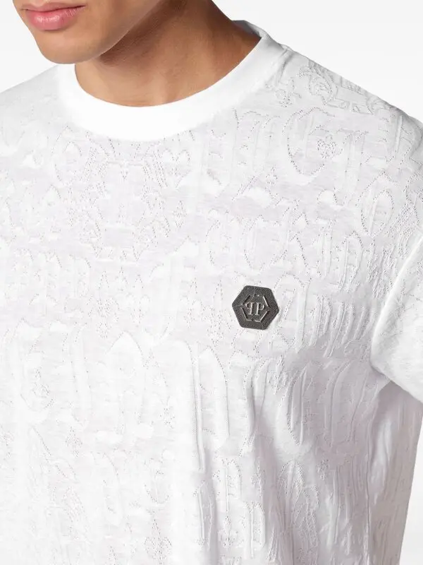 Philipp Plein Logo-appliqué Cotton T-shirt - White