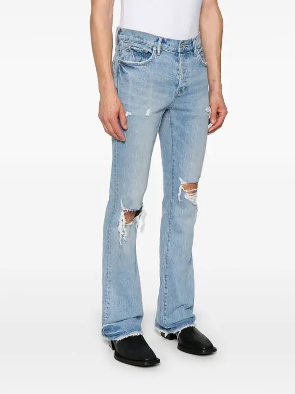 PURPLE BRAND Logo-patch Flared Jeans