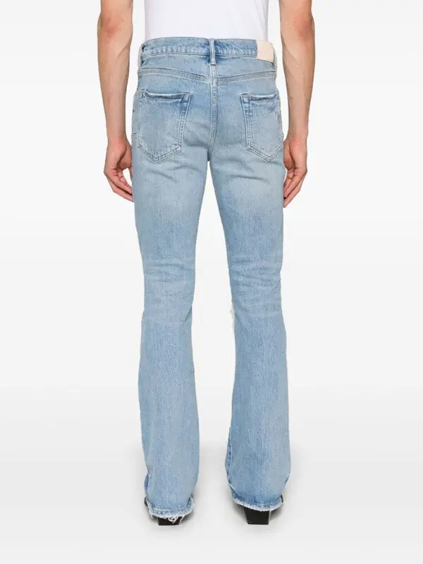 PURPLE BRAND Logo-patch Flared Jeans