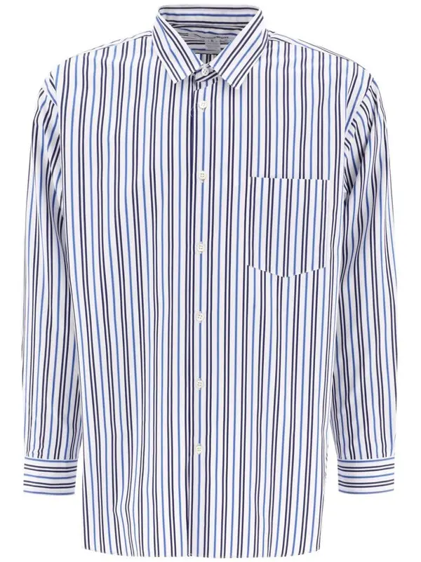 Play Comme Des Garcon Striped Cotton Shirt