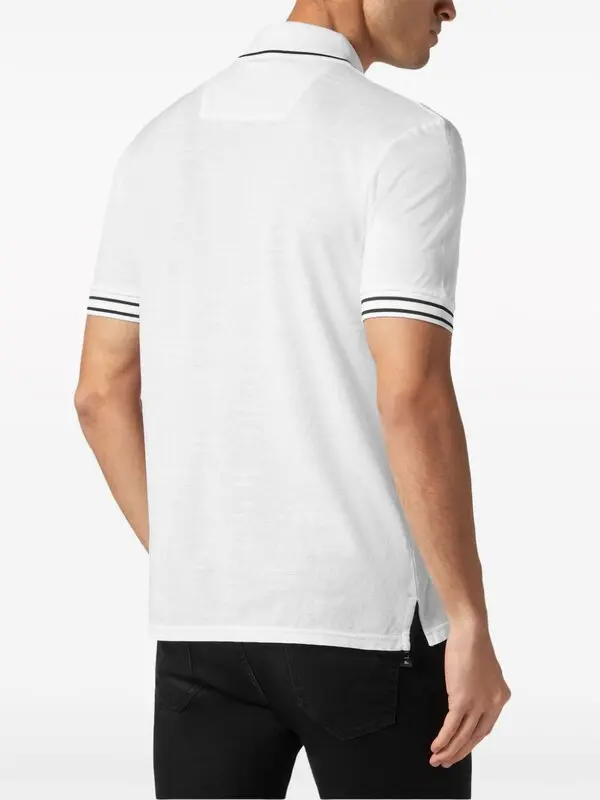 Philipp Plein Logo-appliqué Cotton Polo Shirt