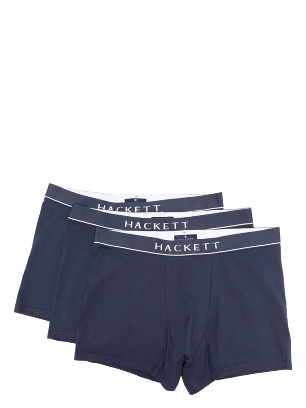 HACKETT Logo-waistband Cotton Briefs - Blue