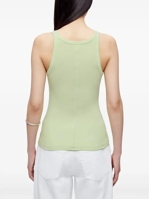 RE/DONE Ribbed Racerback Tank Top - Green