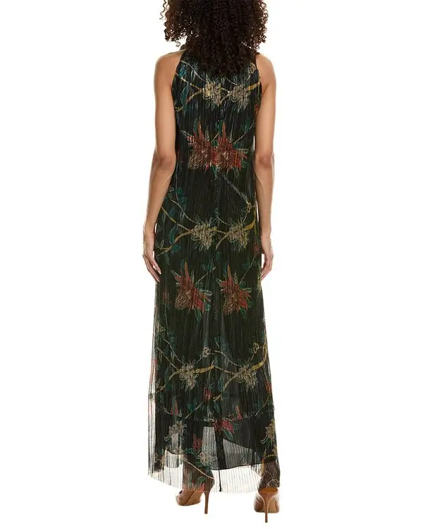 knee length dresses for ladies Black Bryanna Metallic Maxi Dress main image 0