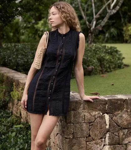 DEn Brianne Dress - Black | Editorialist