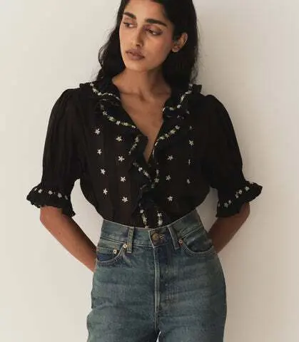 DÔEN Hettie Blouse - Black