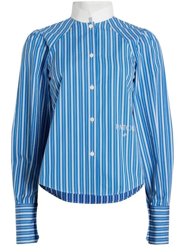 PATOU Lavallière Striped Blouse