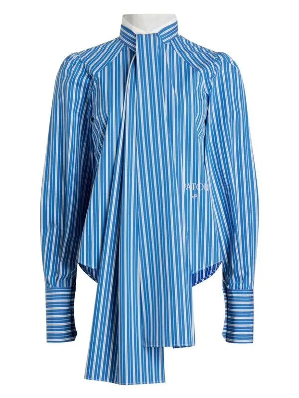 PATOU Lavallière Striped Blouse