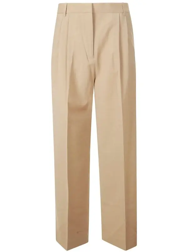 RÓHE Pleated Slim-fit Trousers - Neutrals