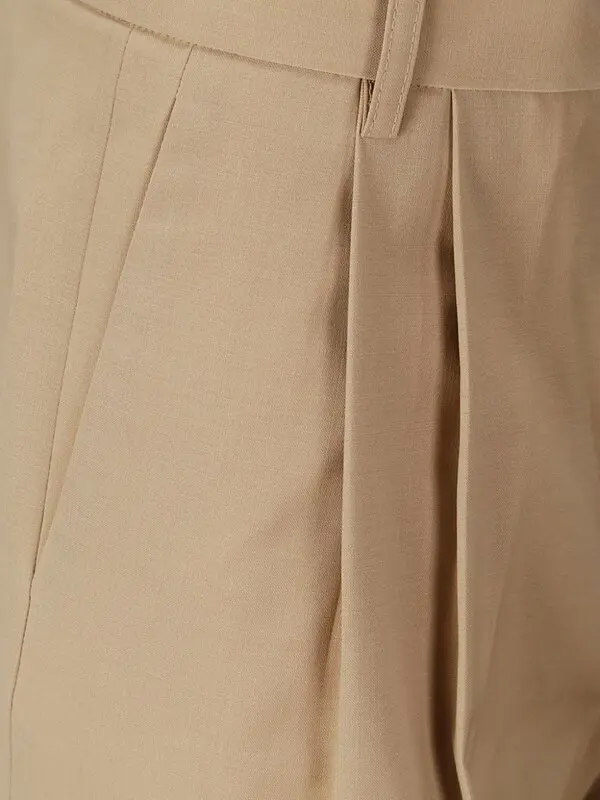 RÓHE Pleated Slim-fit Trousers - Neutrals