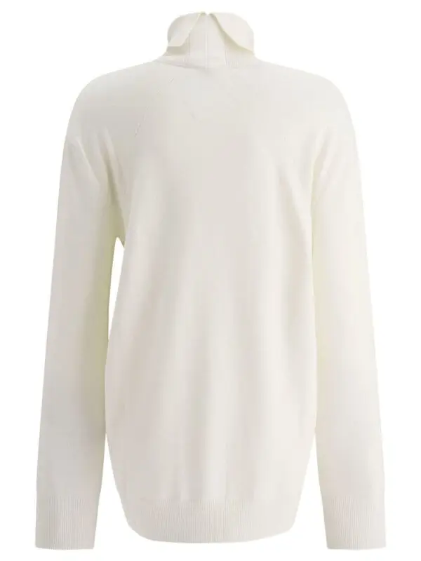 JIL SANDER Roll-neck Wool Jumper - White