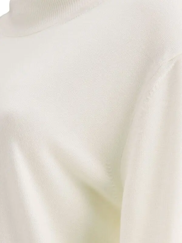 JIL SANDER Roll-neck Wool Jumper - White