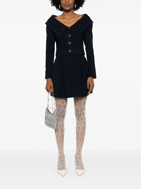 Alessandra Rich Virgin Wool Mini Skirt