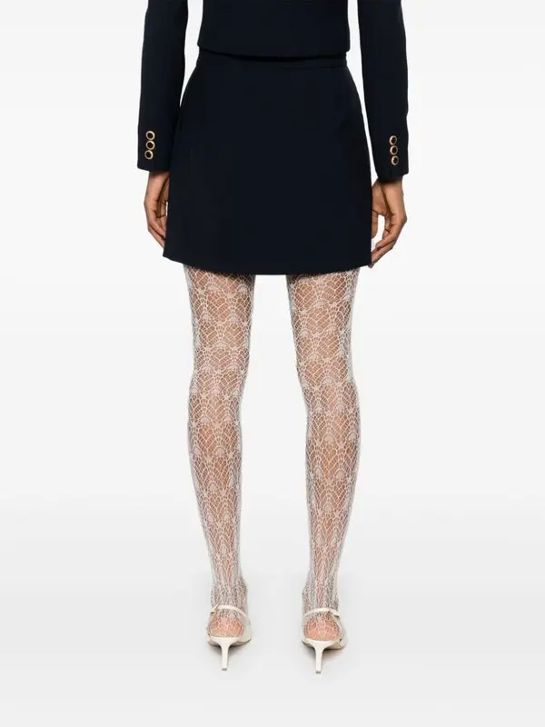 Alessandra Rich Virgin Wool Mini Skirt