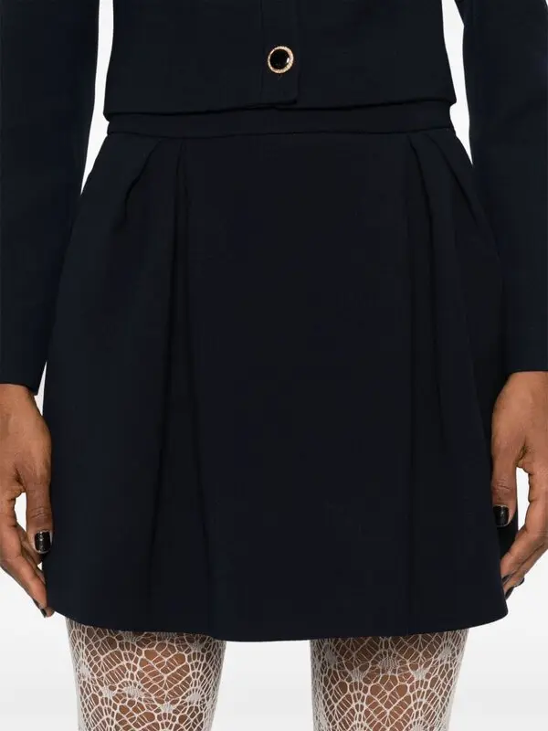 Alessandra Rich Virgin Wool Mini Skirt