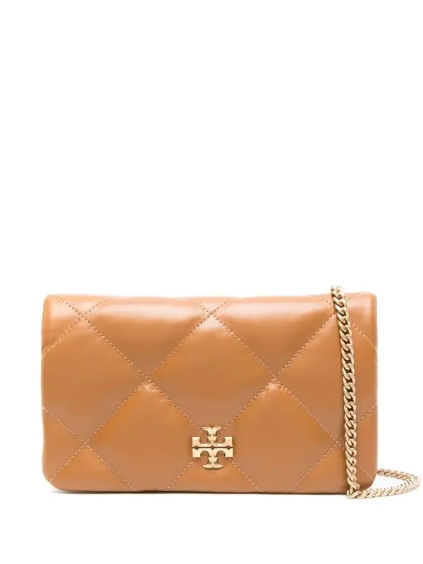 Tory Burch Kira Quilted Wallet-on-chain - Brown