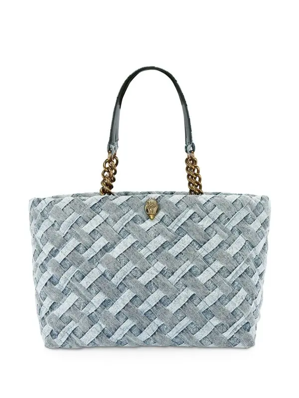 Kurt Geiger Kensington Interwoven-design Denim Tote Bag