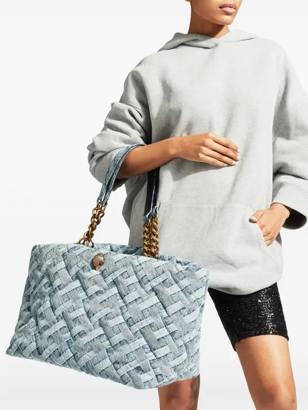 Kurt Geiger Kensington Interwoven-design Denim Tote Bag
