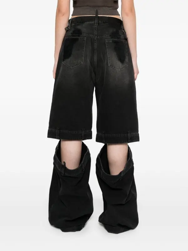 Attico Lunghi High-rise Wide-leg Jeans - Black
