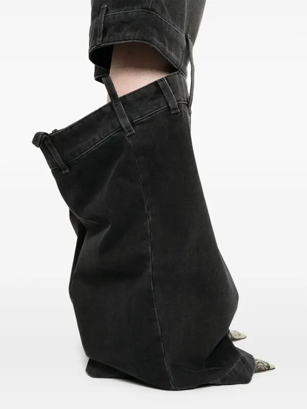 Attico Lunghi High-rise Wide-leg Jeans - Black