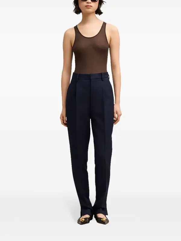 AMI Paris High-waisted Tailored Trousers - Blue