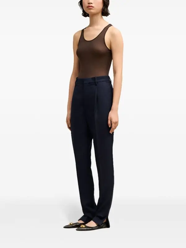 AMI Paris High-waisted Tailored Trousers - Blue