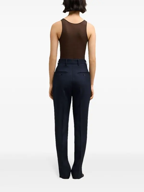AMI Paris High-waisted Tailored Trousers - Blue